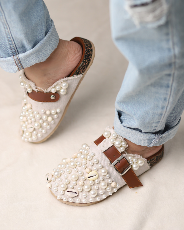 Ivory Pearl Clogs